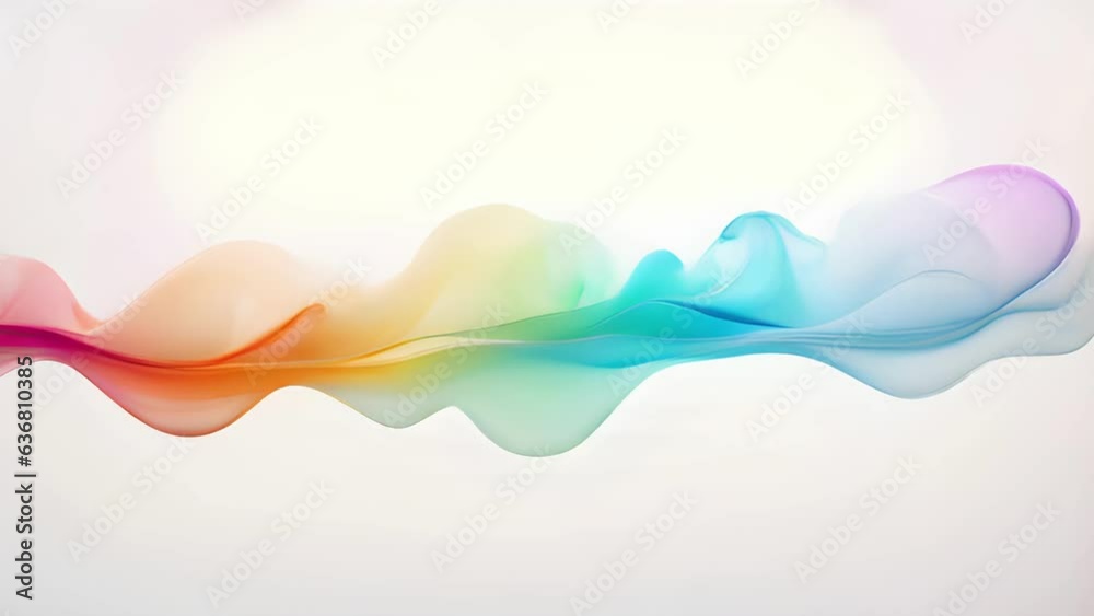 Manipulating a plain white background with colorful wavelike textures ...