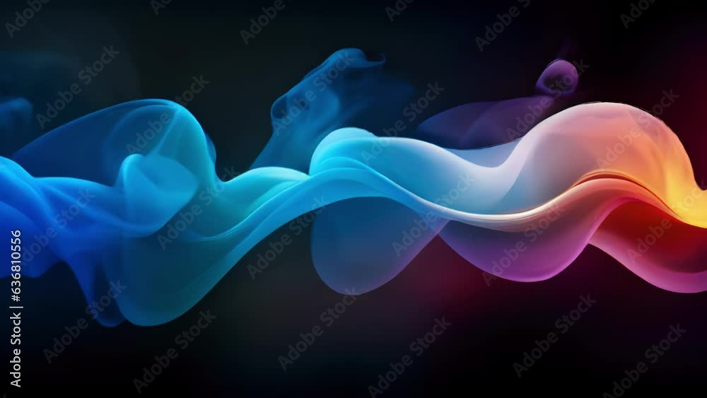 Vidéo Stock A continuous stream of wispy glowing trails of smoke that ...