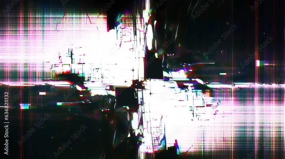 Abstract Glitch backdrop. Visual distortions, digital artefacts ...