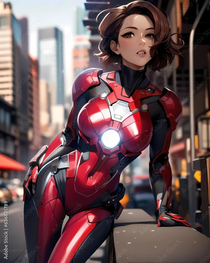 Mech Pilot Anime Girl Generative Ai Stock Illustration Adobe Stock