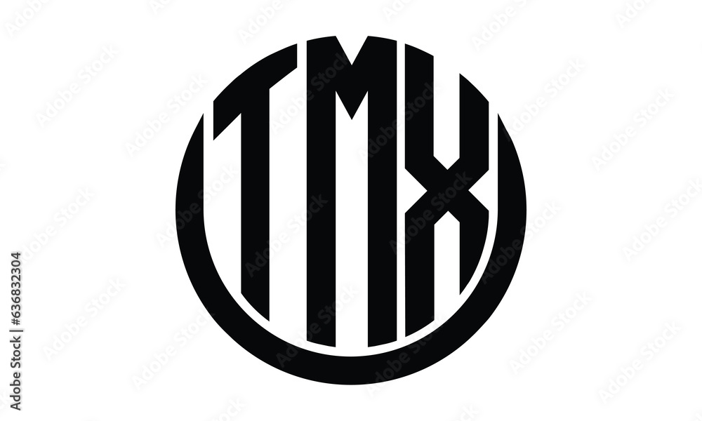 TMX shield in circle logo design vector template. lettermrk, wordmark ...
