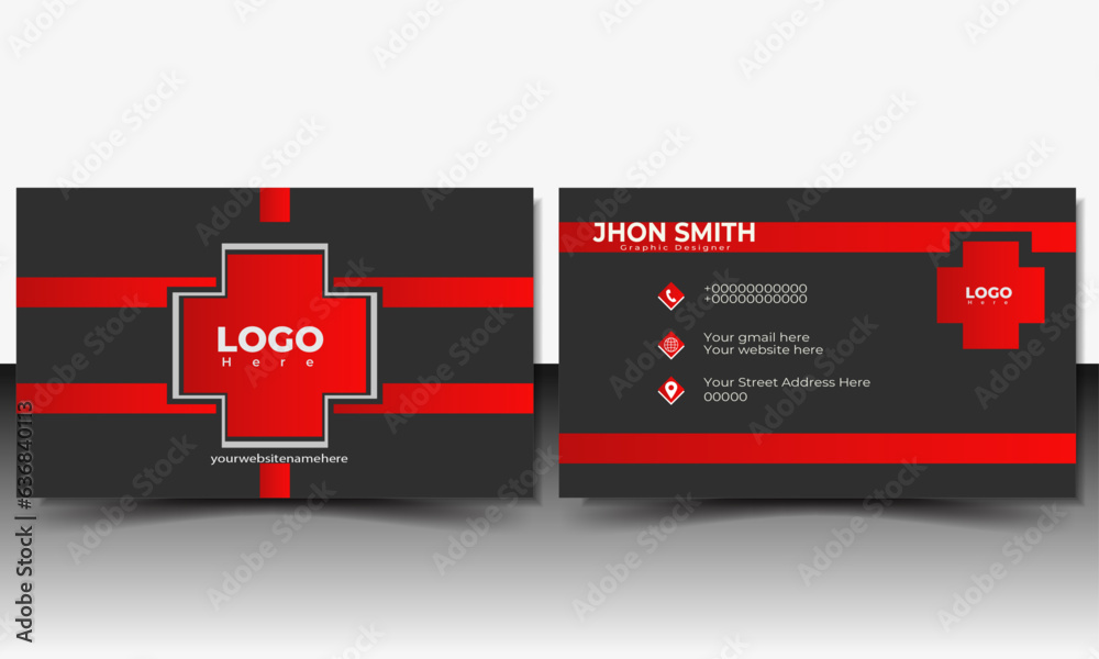 vector business card design for any kind of username card template ...