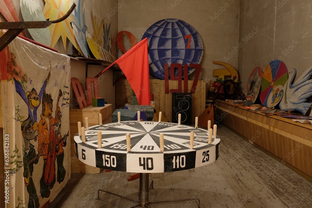 Pyramiden, Norway - 19 July 2023: Abandoned russian mining town ...