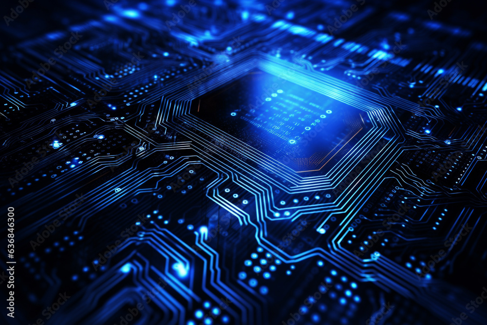 Circuit board electronic chips or electrical line engineering ...