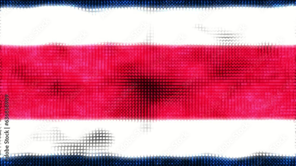 Costa Rica Digital Flag Loop Animation Stock Video Adobe Stock