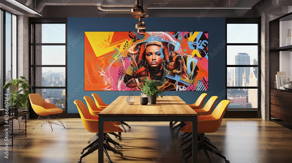 creative vibrant interior design modern office interior ideas concept ...