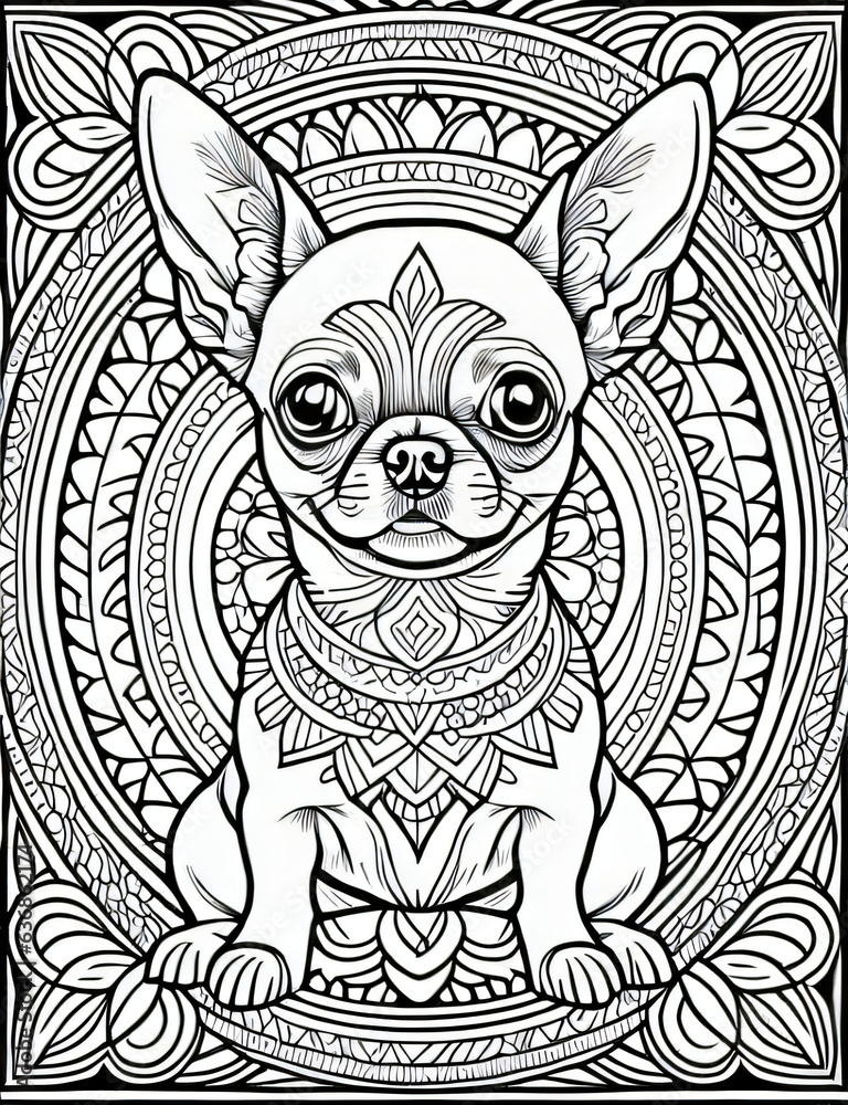 Dog Breed Coloring Pages for Relaxation. Coloring Pages for Adults and ...
