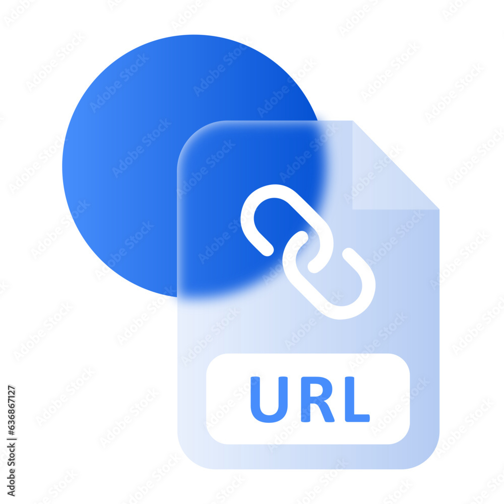 URL File Formats Glassmorphism UI Icon Sign and Symbol Design ...