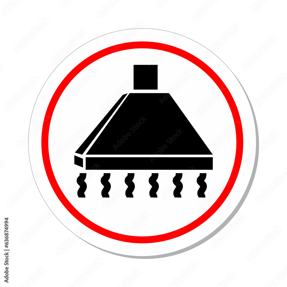Vetor de Circular ISO Information Sign: ISO Handle Chemicals Under Fume ...