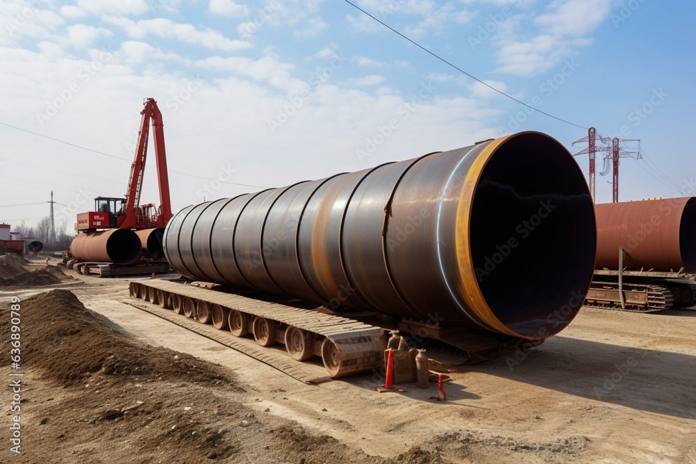 Constructing gas and crude oil transmission pipes for petrochemical ...
