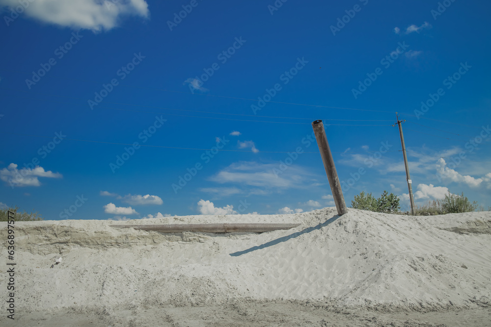 wasted polluted dirty lands industrial consequences of human activity ...