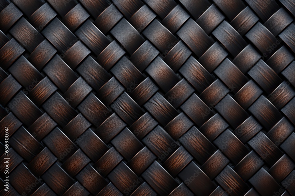 Leather woven texture with highlights in rich brown and black colour ...
