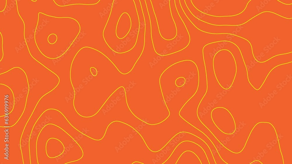 4k Abstract animated outline topographic contour map background motion ...