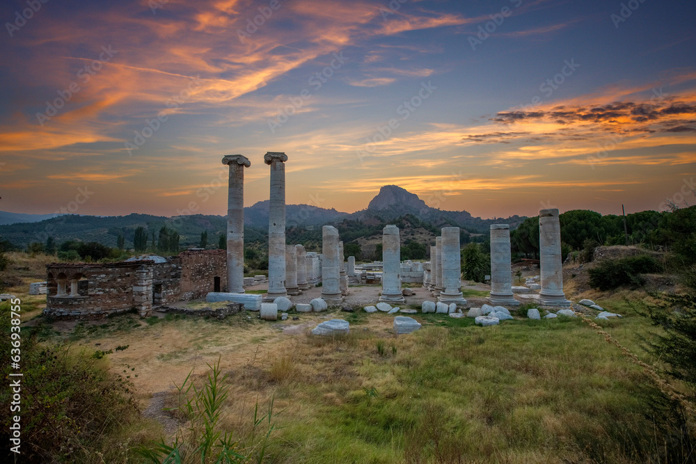 The Temple of Artemis at Sardis, the fourth largest temple of the Ionic ...
