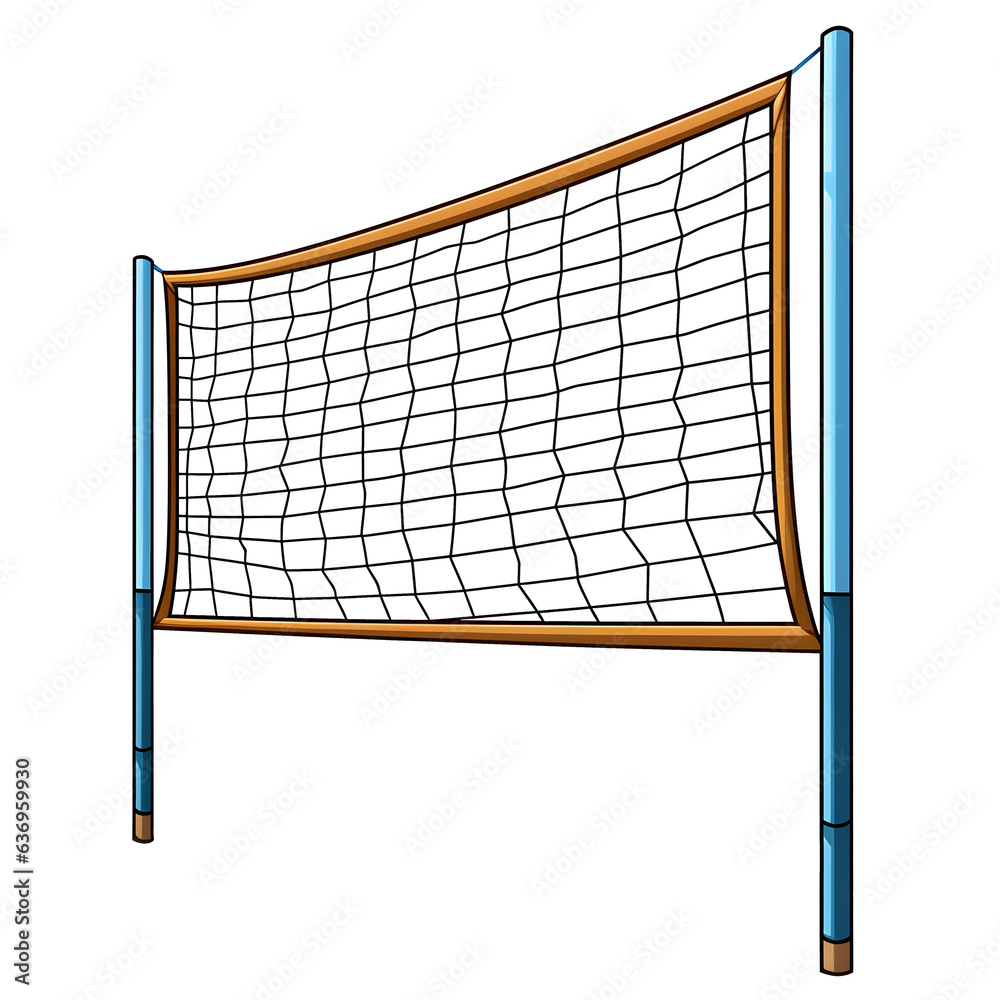 Cartoon clipart of volleyball net, transparent background Stock ...