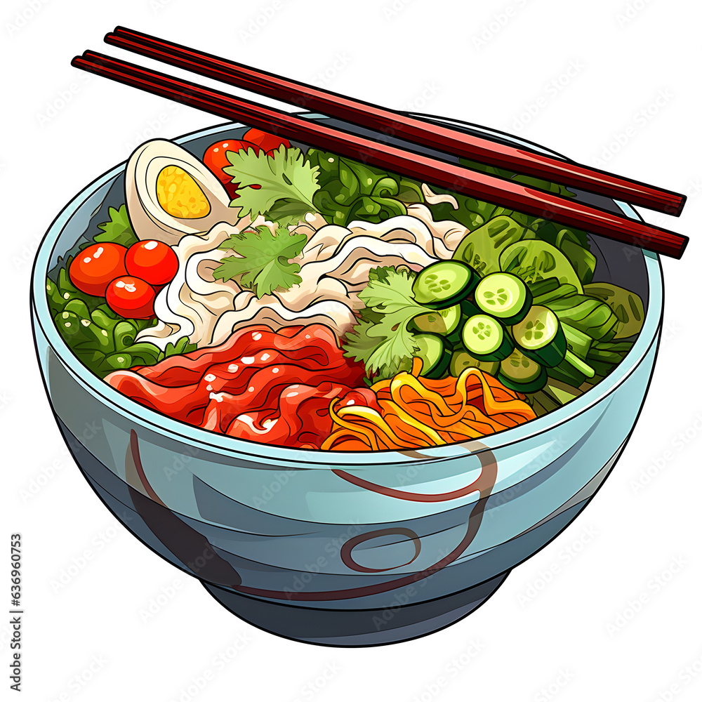 cartoon ramen bowl clipart, transparent background Stock Illustration ...