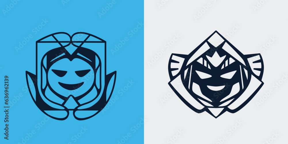 Vector logo avatars of game characters. Stock Vector | Adobe Stock