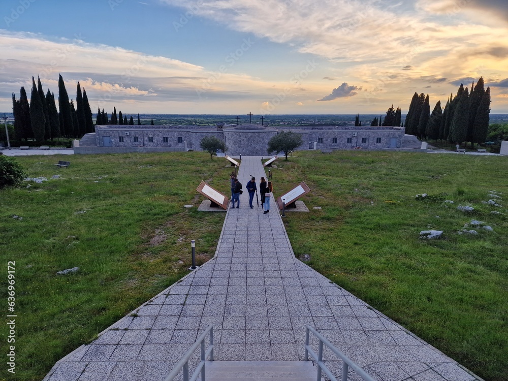Redipuglia, Italy - May 12, 2023: In the photo the Shrine of Redipuglia ...
