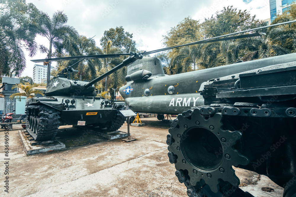 saigon, vietnam. 20th june, 2023: military vehicles of the vietnam war ...