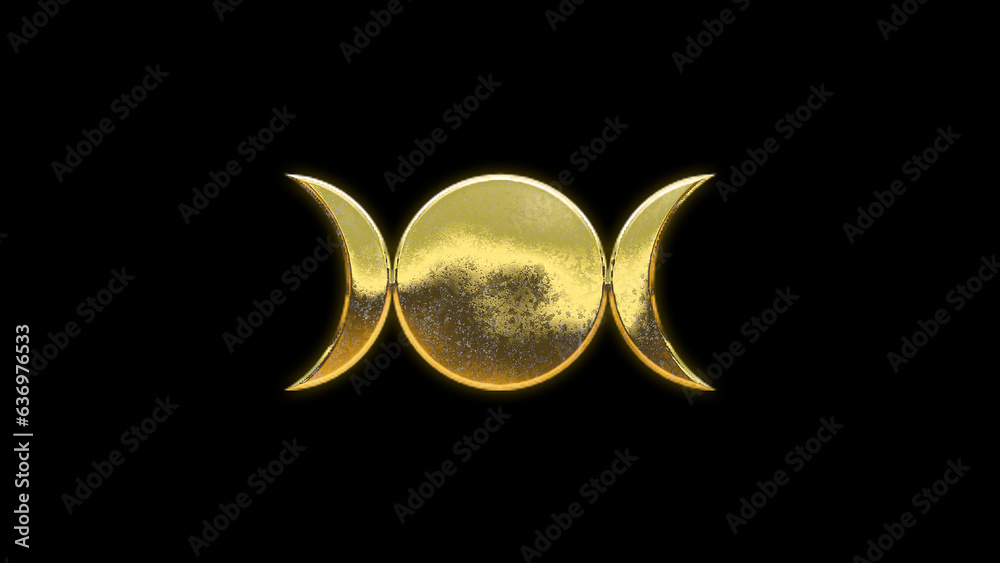 Pagan religious symbols icons background gold golden Stock Illustration ...