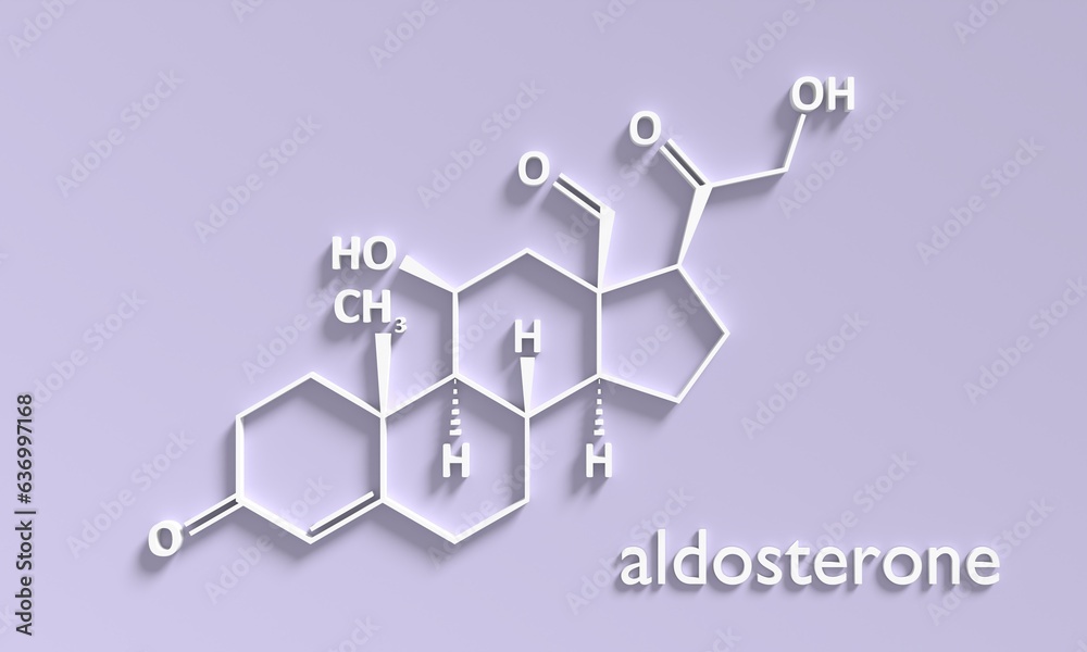 Structural chemical formula of aldosterone. Aldosterone ...