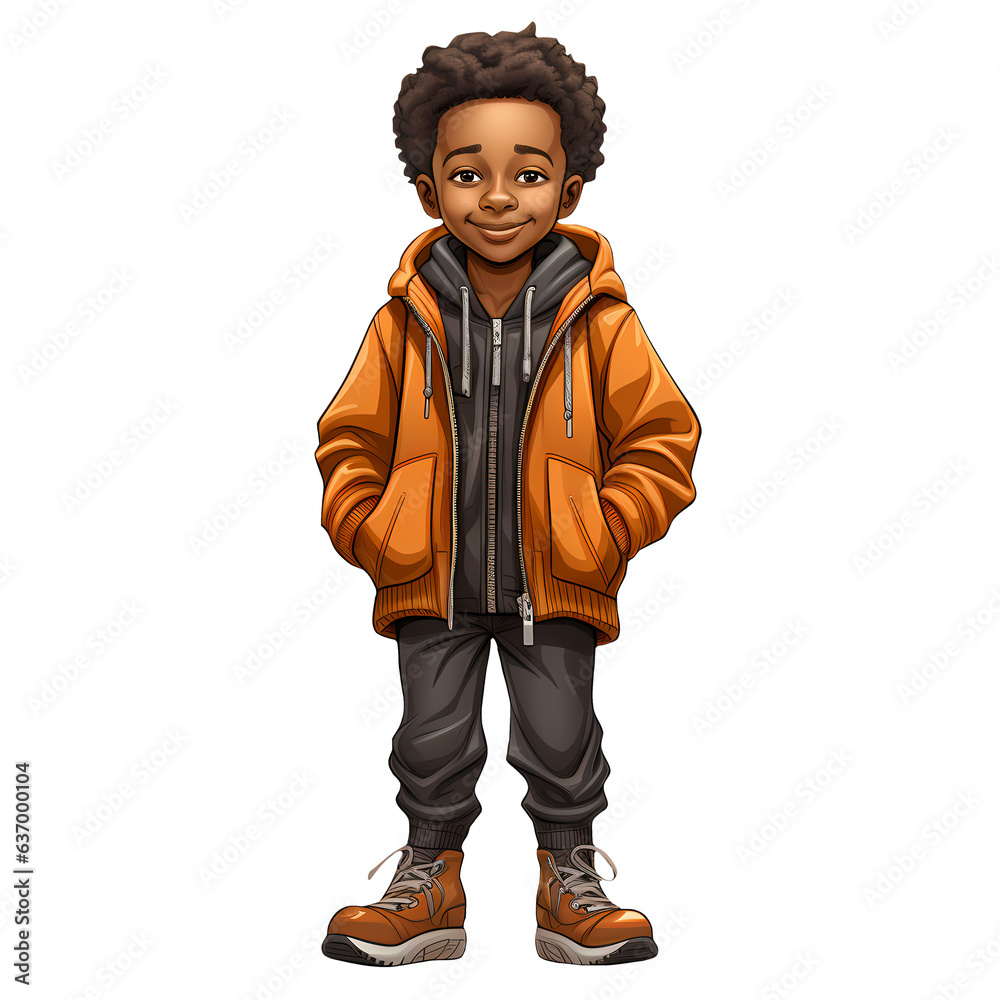 Black Boy African American Clipart Illustration ilustração do Stock ...