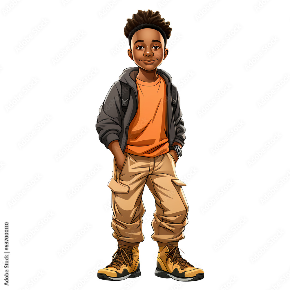 Black Boy African American Clipart Illustration Stock Illustration ...