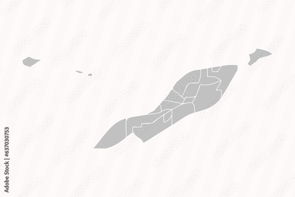 Detailed Map of Anguilla With States and Cities Stock Vector | Adobe Stock