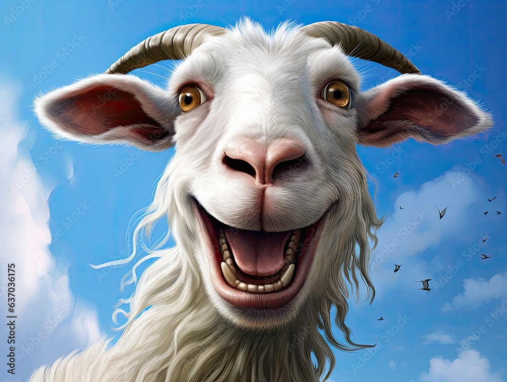 Goat Smiling With Teeth