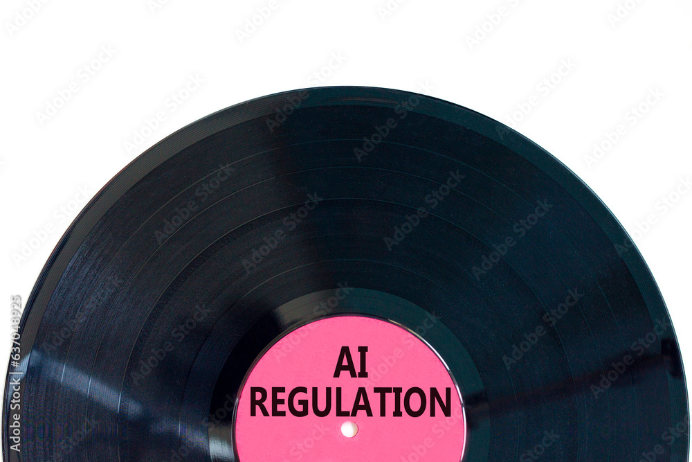 AI regulation symbol. Concept words AI artificial intelligence ...