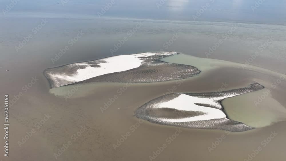 The aerial view of the Jamuna River. The sandbar villages are a unique ...