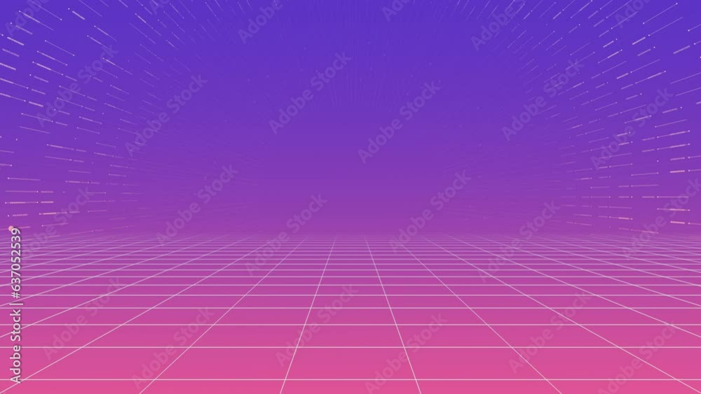 Futuristic animation of seamless empty virtual space with ramp ...