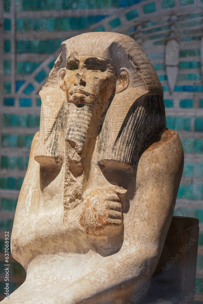 egyptian statue, museum in cairo, ancient statue Stock Photo | Adobe Stock