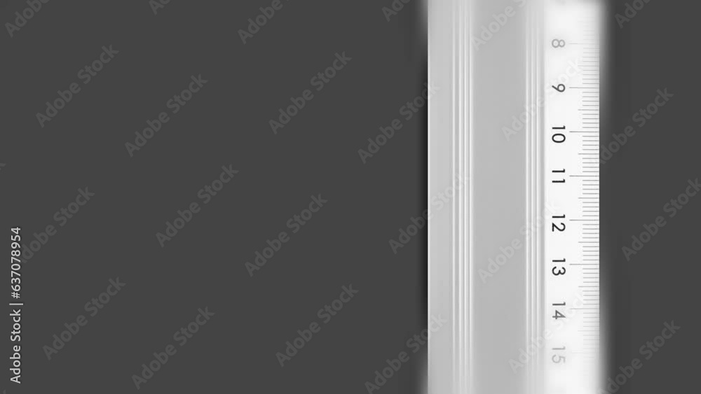 Vidéo Stock Ruler Measuring Scale in Centimeters and Millimetres ...