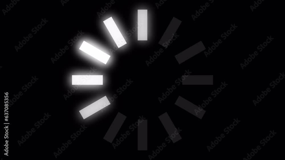 Loading Circle Video with Glow. Loading Animation on Transparent ...