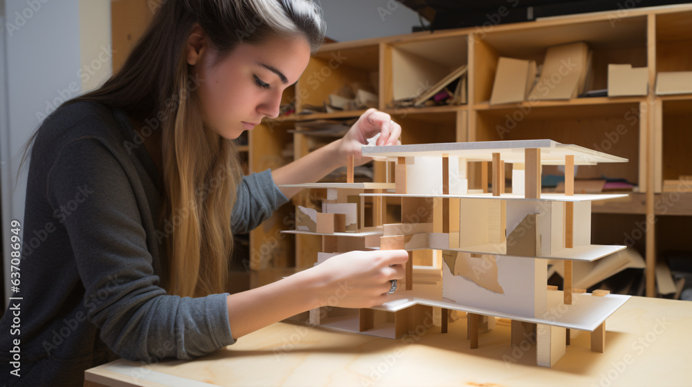 Undergraduate architecture student worked on modern box house models ...