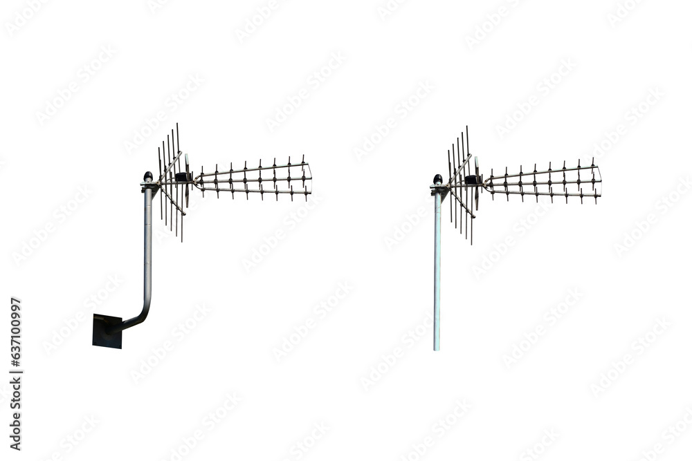 The analog antennas on the pole - currently receive DVB-T2 TV on a ...