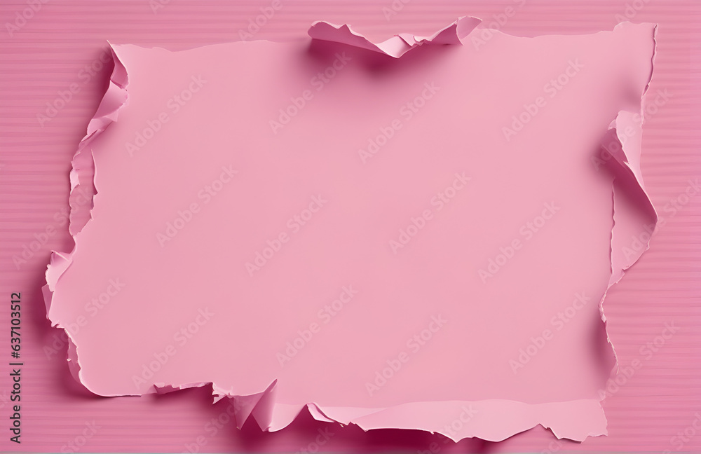 Pink paper ripped message torn, The evocative image of torn pink paper ...