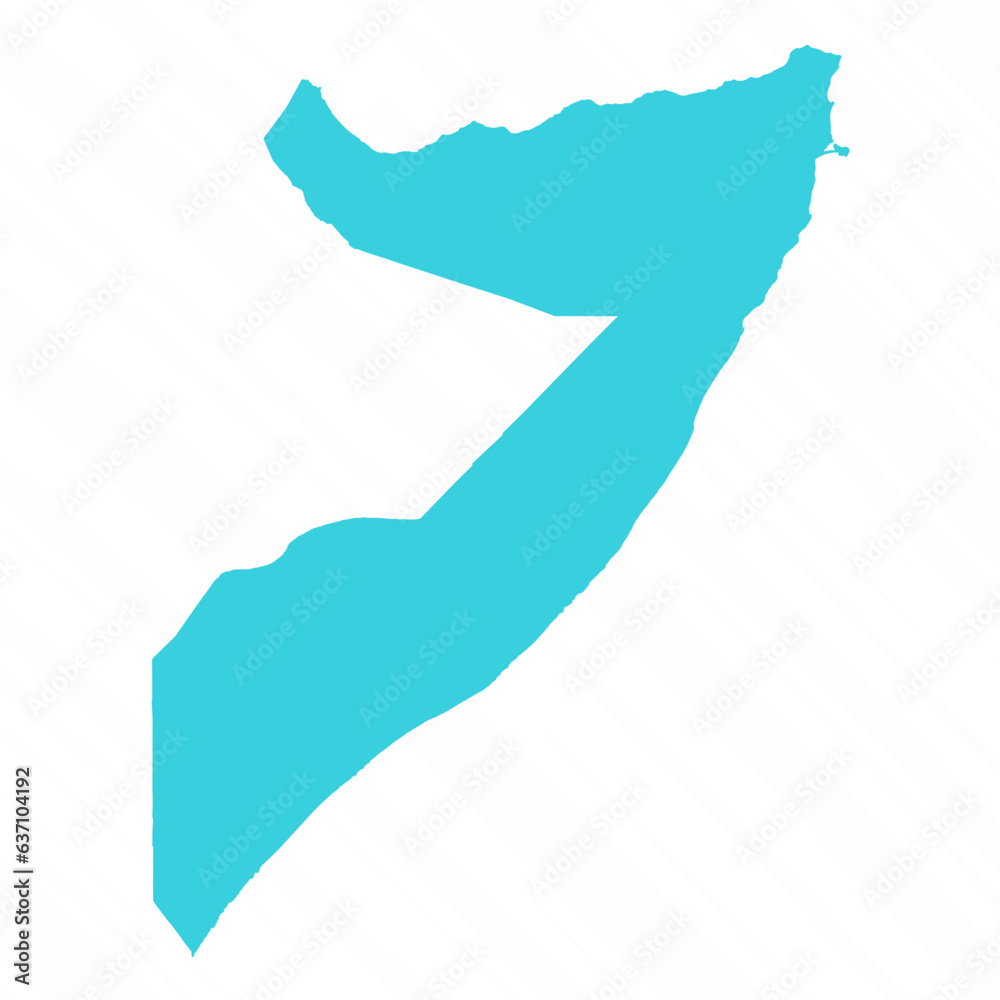 Vector Simple Map of Somalia Country Stock Vector | Adobe Stock