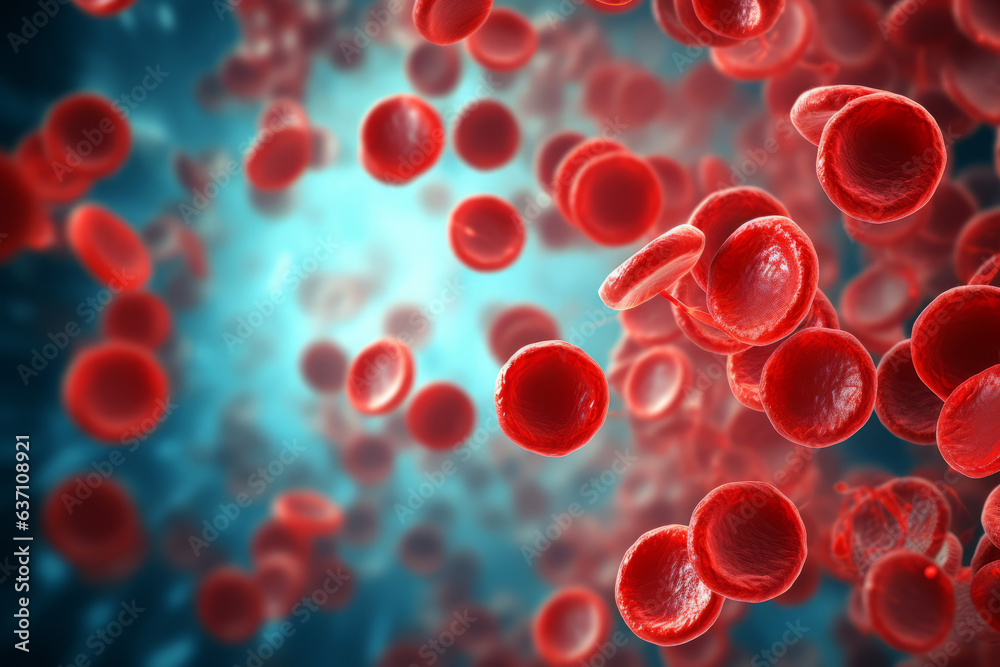 Blood cells background, hematology with blood, the human body Stock ...