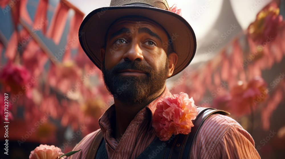 Dutch windmill operator in traditional clothing inside a classic ...