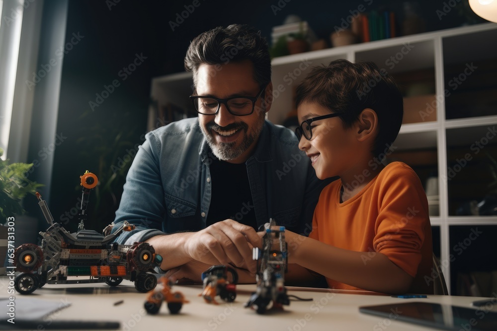 Tech-Savvy Teamwork: Parent and Child Assemble and Program Robot ...