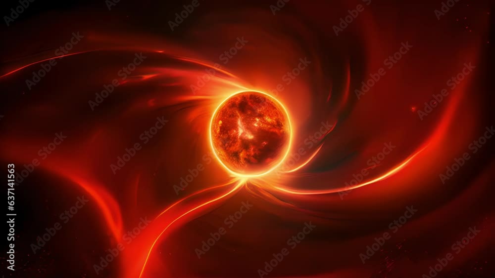 A powerful red giant star is seen here its powerful size filled the ...