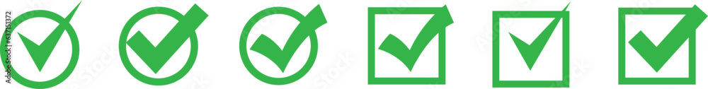 Green check mark icon. Check mark vector icon. Checkmark Illustration ...
