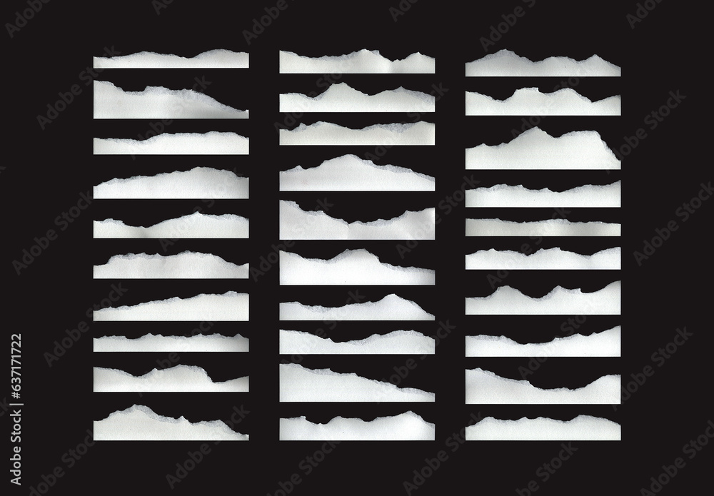 Torn Paper Texture Set Stock Template | Adobe Stock
