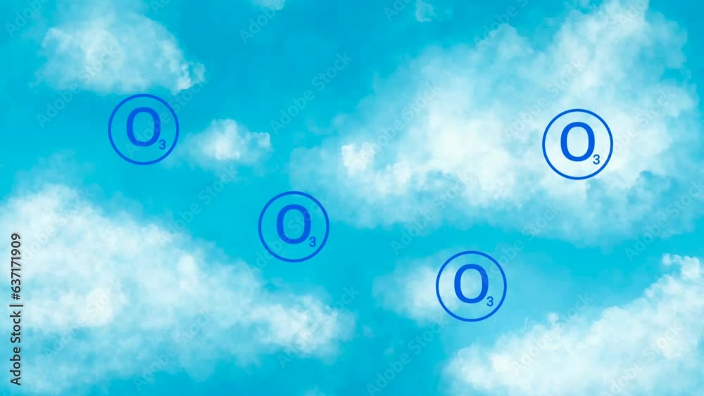 Infographics design with formation of ozone the action, Molecule of ...