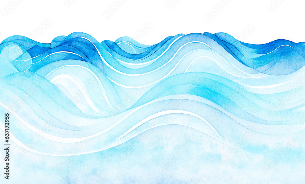 Transparent water wave background, copy space for text. Isolated teal ...