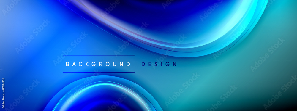 Circles lines and bubbles on bright glowing effect gradient with light ...