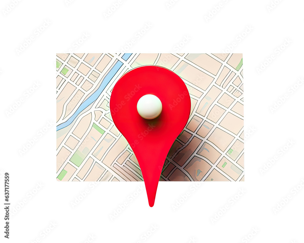 Red map pointer with abstract map isolated on transparent background Stock Illustration | Adobe ...