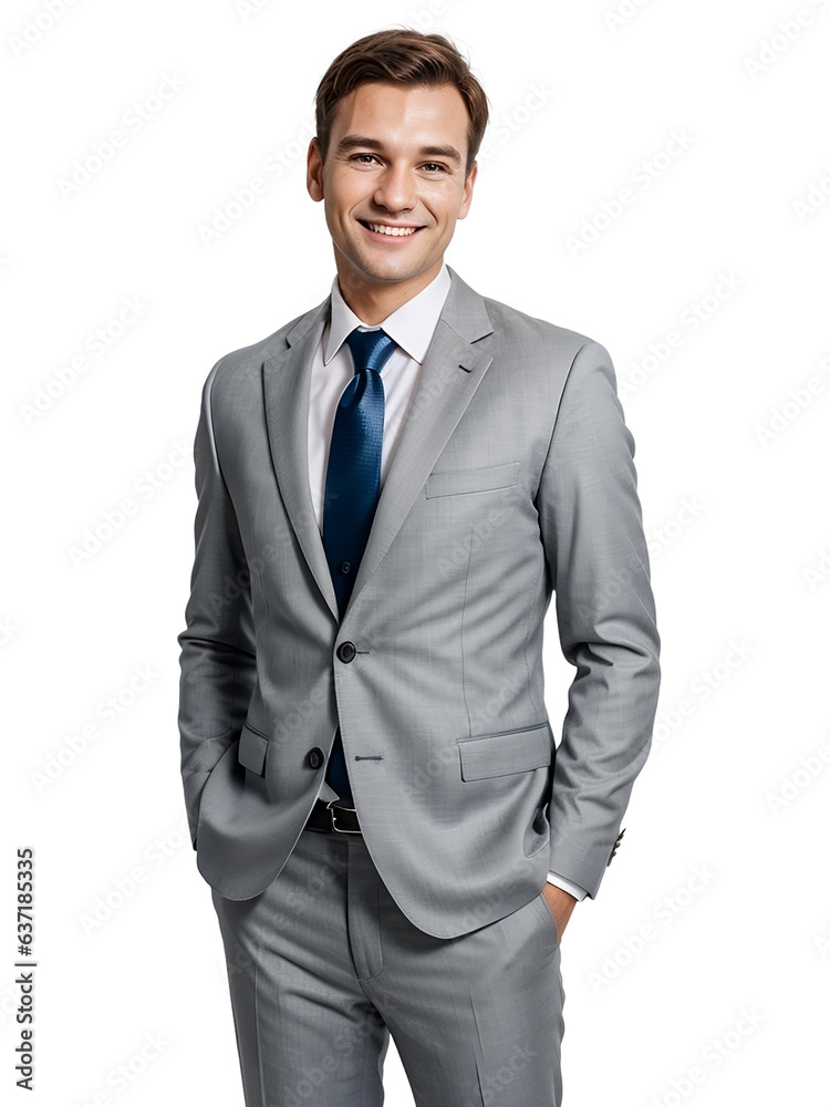 Businessman, portrait, upper body, isolated, transparent background, no ...